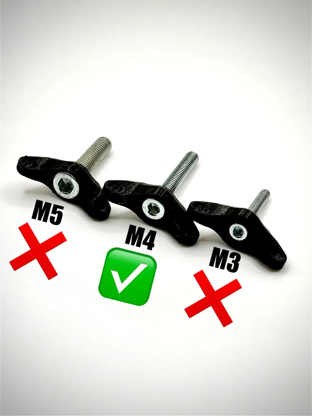 Knob / Wing Bolt M4 socket screw by David - MakerWorld