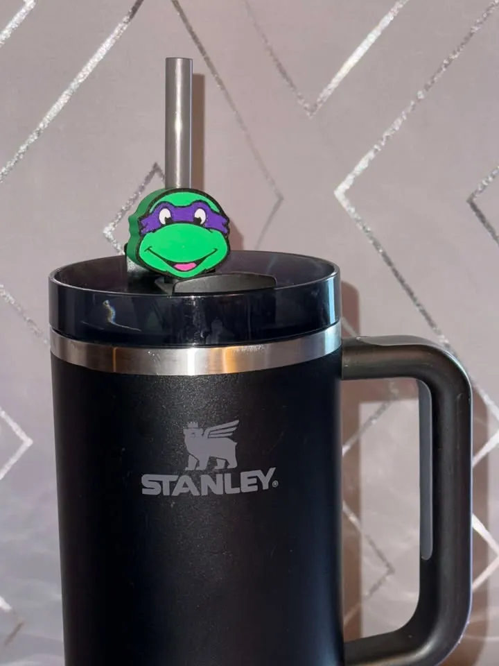 Ninja Turtle Straw Toppers (Dual -Sided) - Free 3D Print Model - MakerWorld