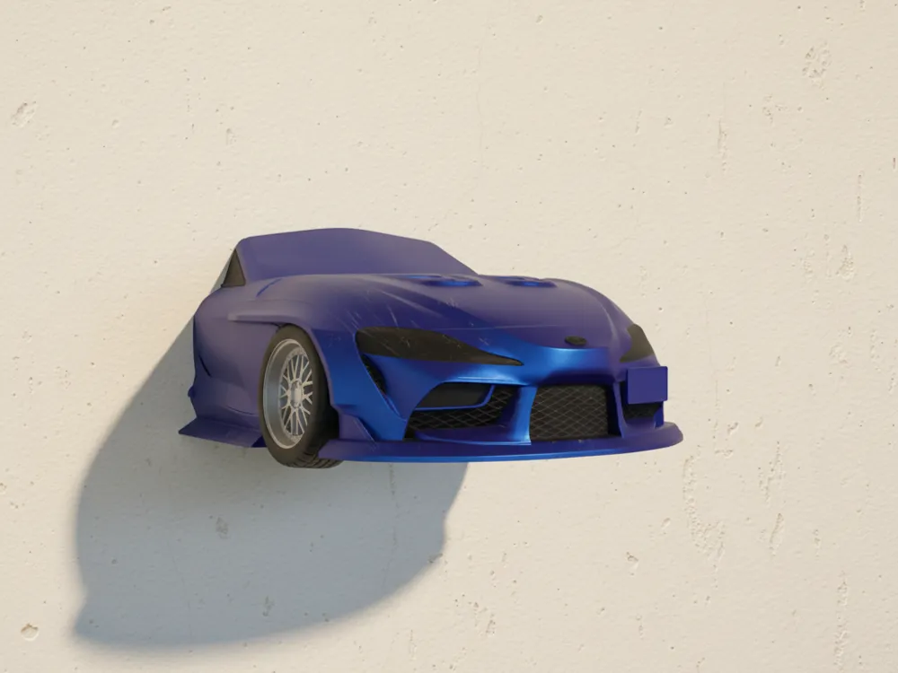 Toyota Supra (customize) Wall Art - Front View - Free 3D Print Model ...