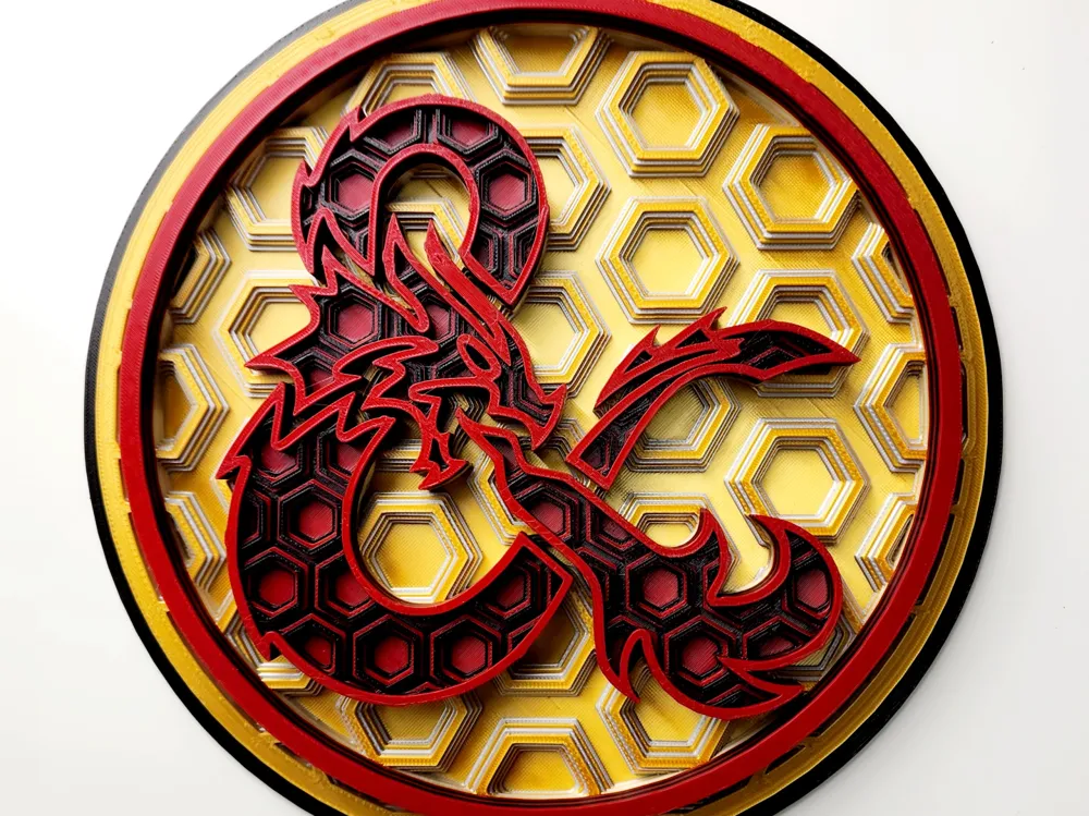 Dungeons & Dragons Dimensional Mosaic - Free 3D Print Model - MakerWorld