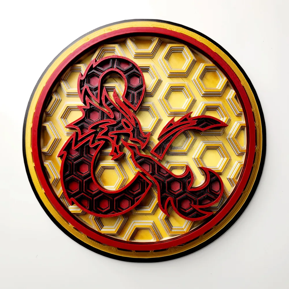 Dungeons & Dragons Dimensional Mosaic - Free 3D Print Model - MakerWorld