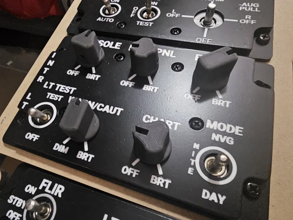 F18C Sim pit Knobs for INTR LT panel by CJPRINTS MakerWorld: Download ...