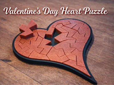 Valentine’s Day Heart Puzzle - Free 3D Print Model - MakerWorld