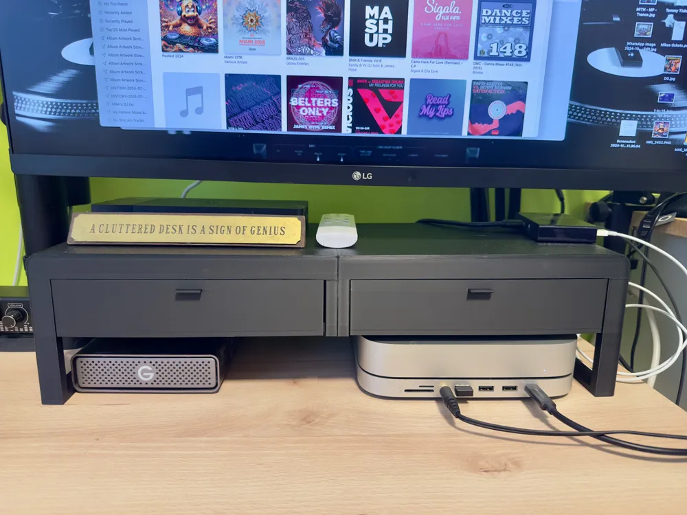 Large under monitor desk tidy with drawers - Free 3D Print Model ...