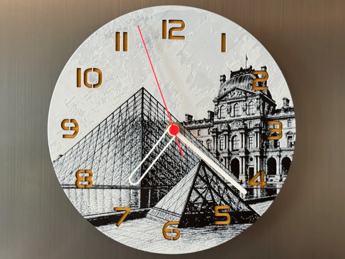 Wall / table clock sightseeing Louvre Paris - Free 3D Print Model ...