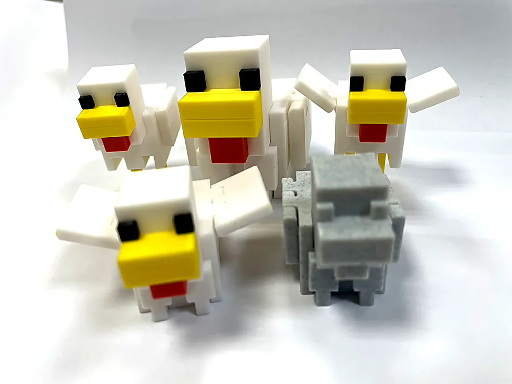 Minecraft Chicken - Flexible / Articulated by mail.iou MakerWorld ...