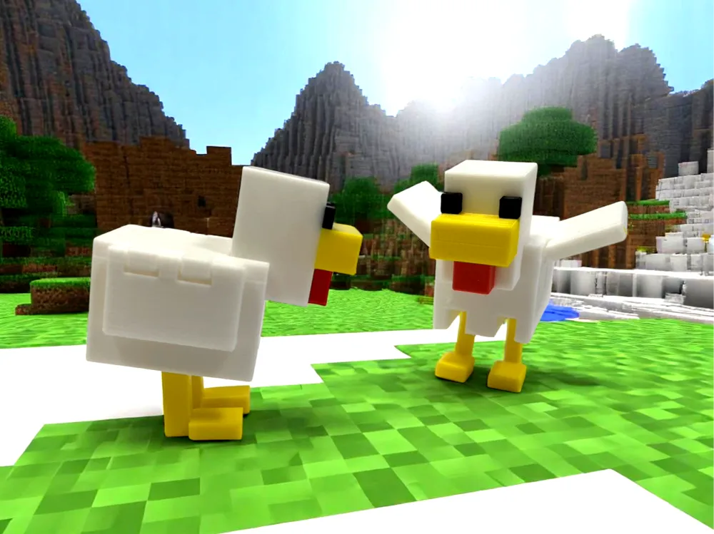 Minecraft Chicken - Flexible / Articulated by mail.iou MakerWorld ...