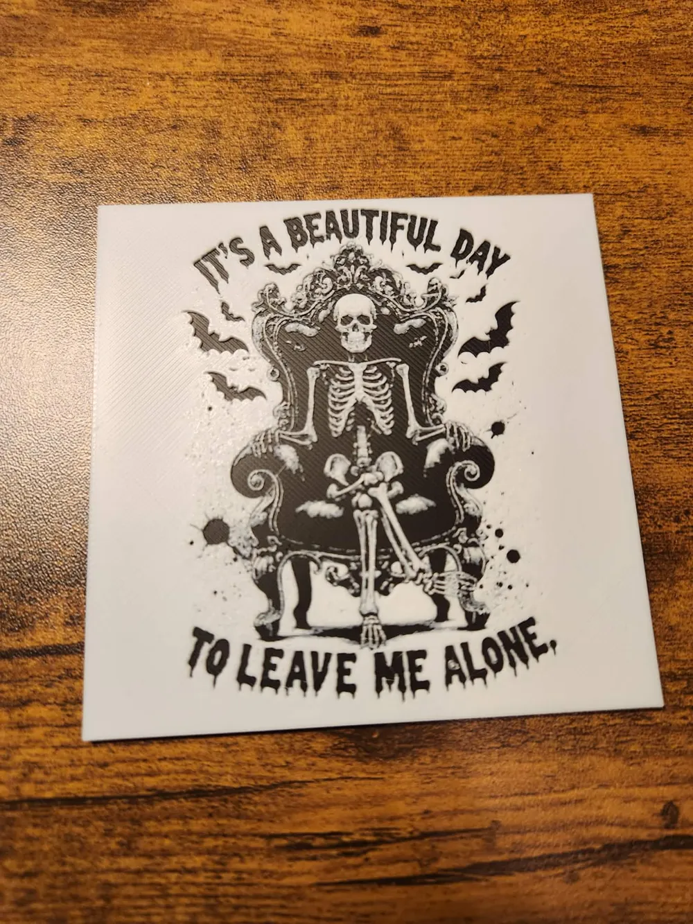 Coaster - Hueforge - Leave me alone - Free 3D Print Model - MakerWorld