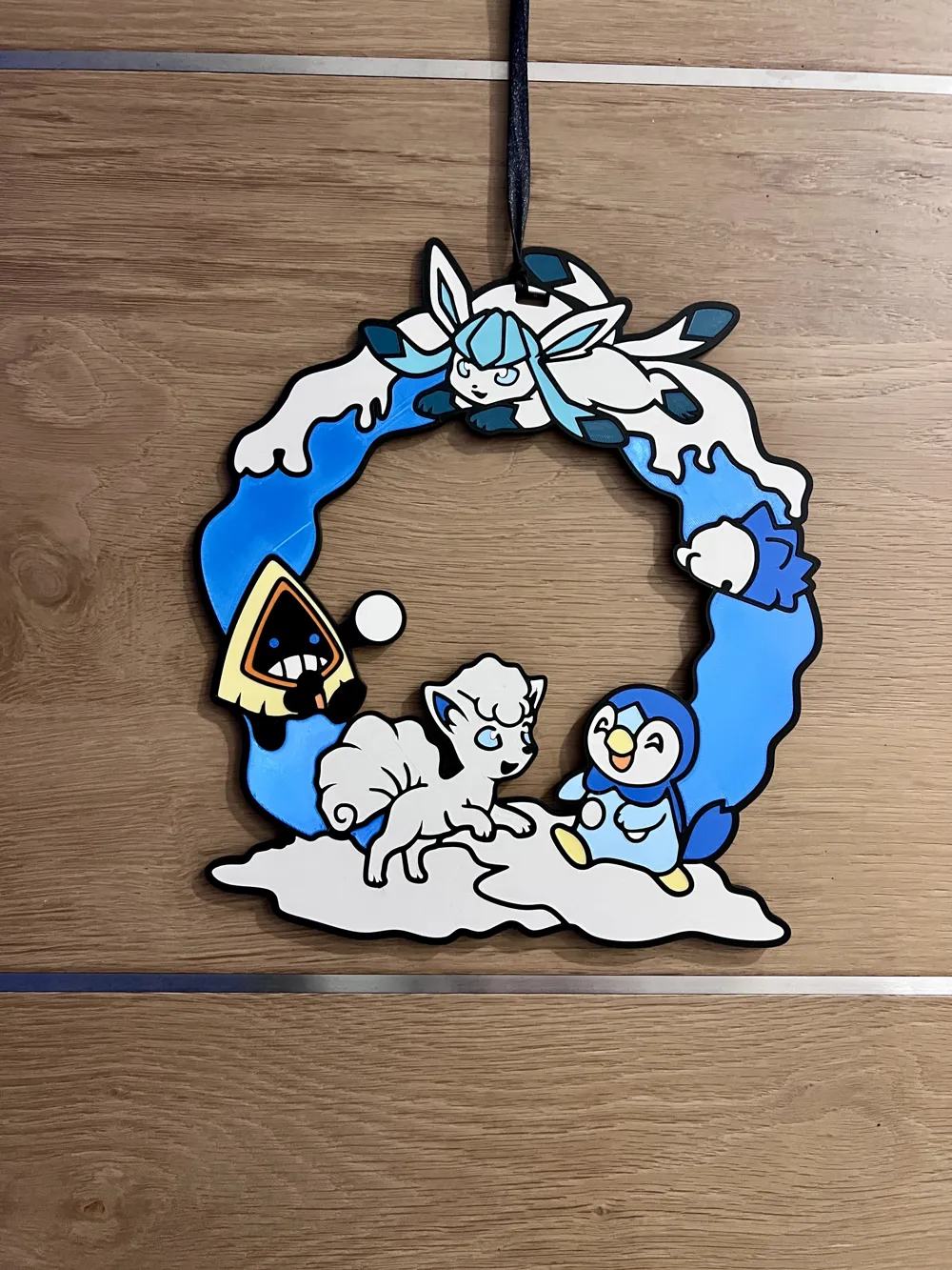 Pokémon Winter Wreath with Piplup, Vulpix, Glaceon - Free 3D Print ...
