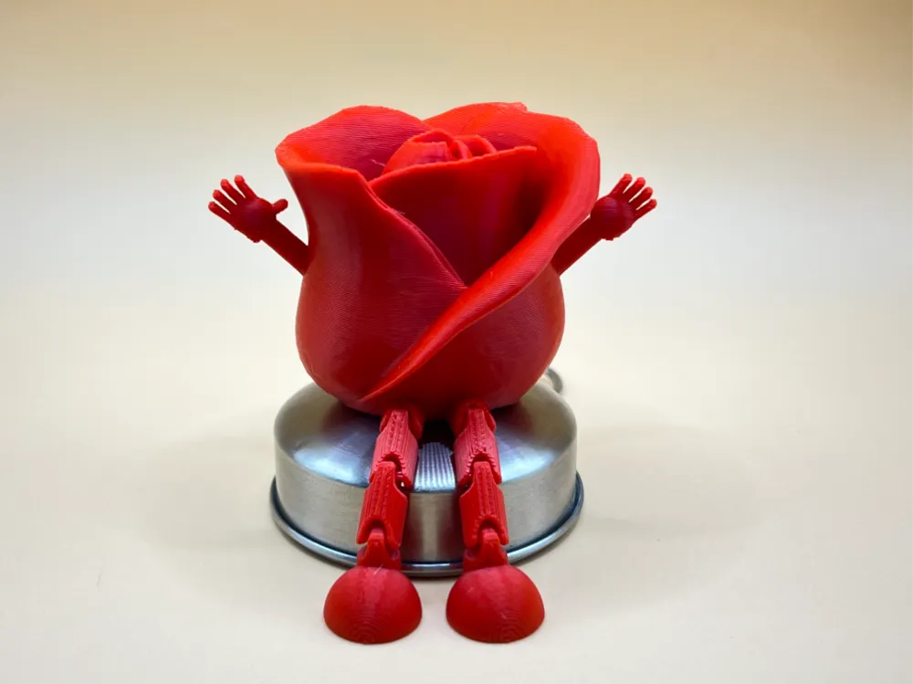Rose Buddy - Valentines Day Articulated Rose - Free 3D Print Model ...