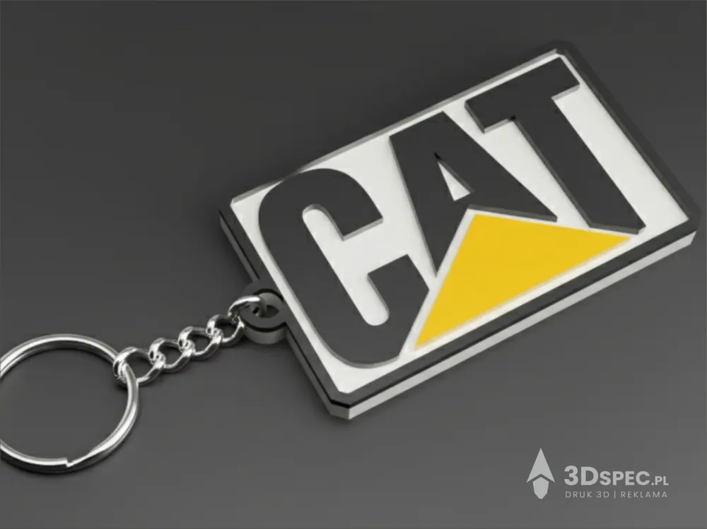 CAT Caterpillar logo KEYCHAIN - Free 3D Print Model - MakerWorld
