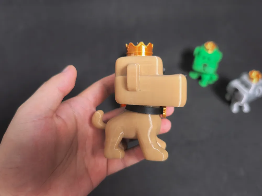 Cute Blocky Puppy (Articulated Head) by 一雕造物 MakerWorld: Download Free ...