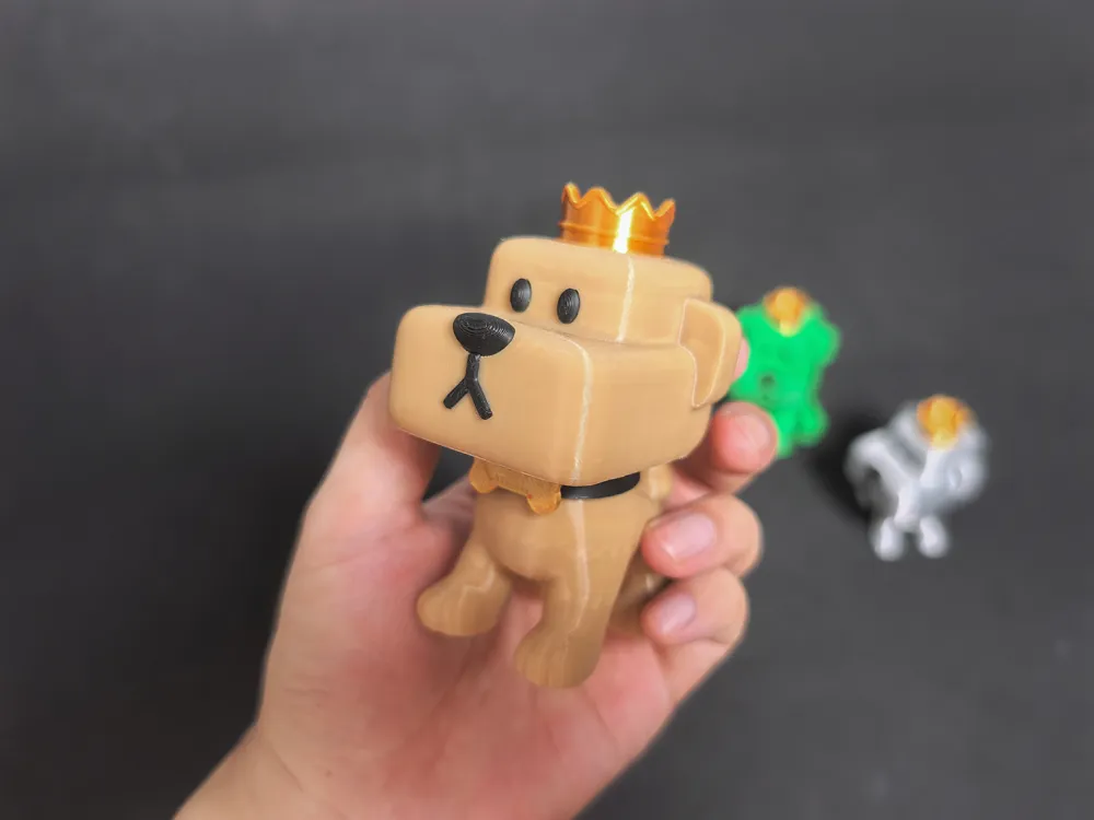 Cute Blocky Puppy (Articulated Head) by 一雕造物 MakerWorld: Download Free ...