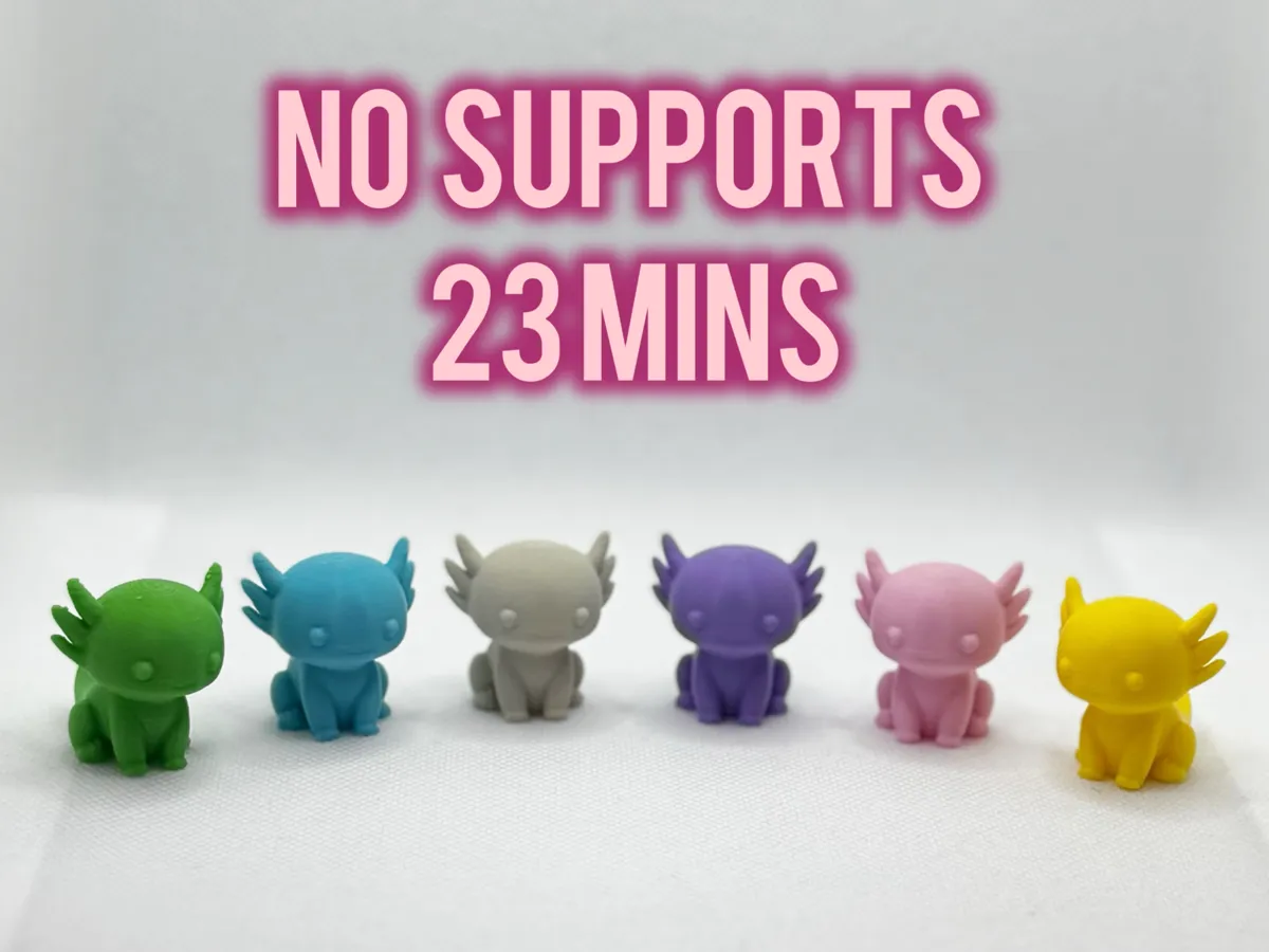 Cute mini Axolotl - Free 3D Print Model - MakerWorld