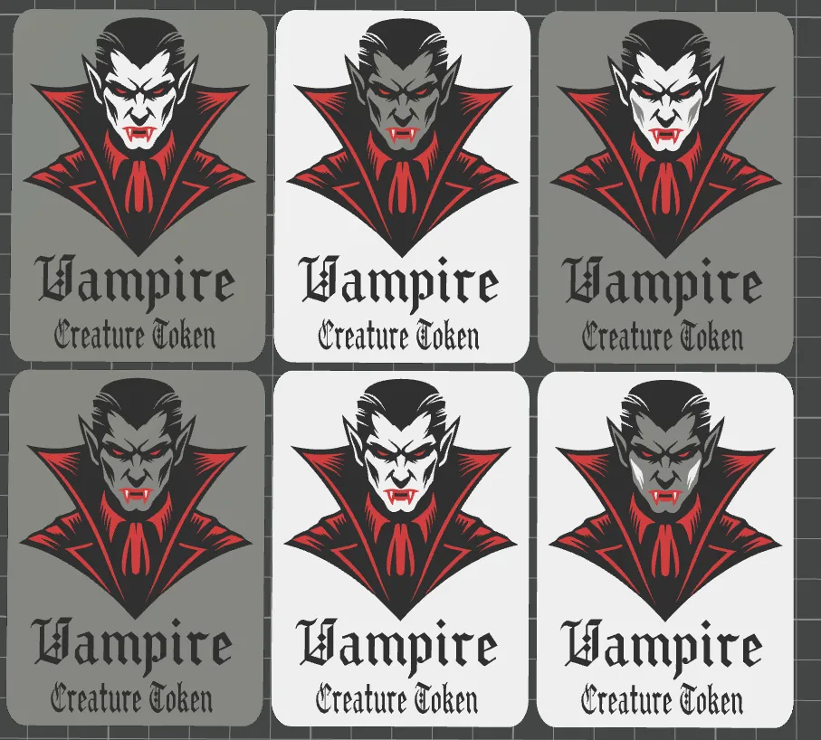 Mtg Vampire creature token by Jheternal - MakerWorld