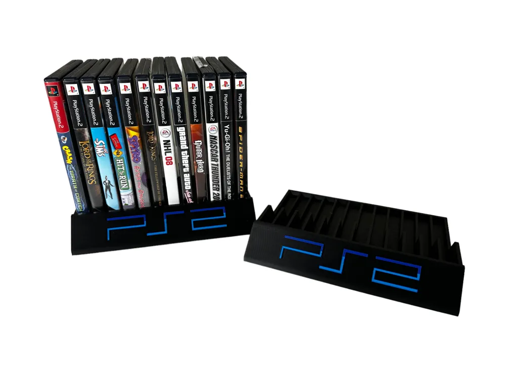 Playstation 2 Video Game Holder - 12 Slot by JoshuaHaasua - MakerWorld
