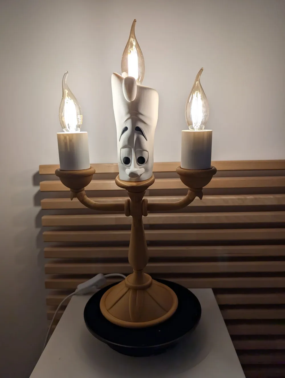 Beauty and the Beast Lamp Lumière - Free 3D Print Model - MakerWorld
