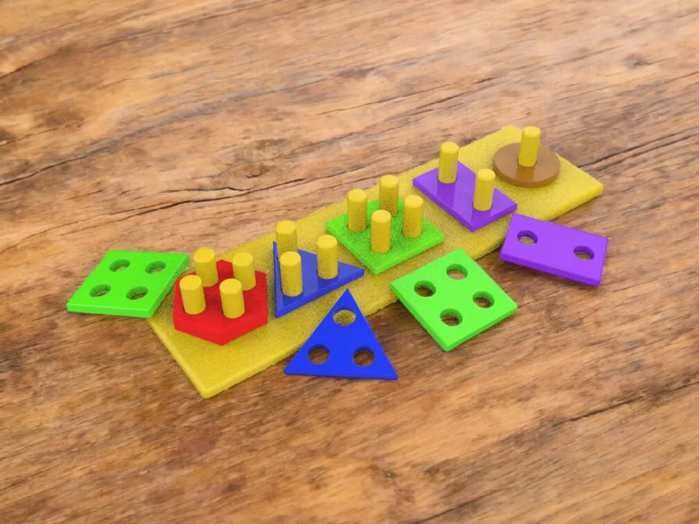 3D Printed Shapes Puzzle For Kids by 3d Craft Hub MakerWorld: Download ...