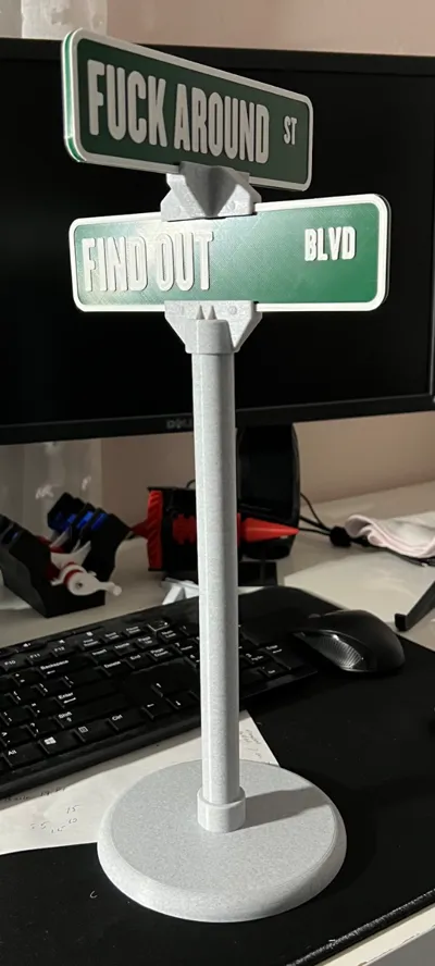 FAFO Street Sign Remixed by RB1105 MakerWorld: Download Free 3D Models