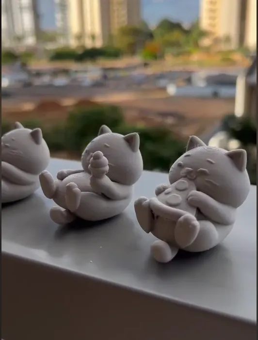 Mini Fat Cats - Free 3D Print Model - MakerWorld