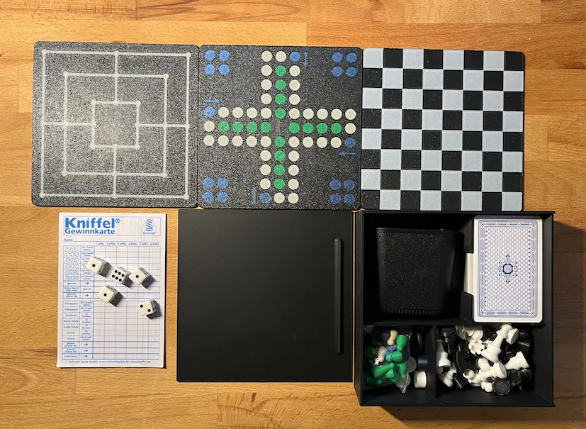 5-in-1 Portable Board Game Box Selection by CasPrints - MakerWorld