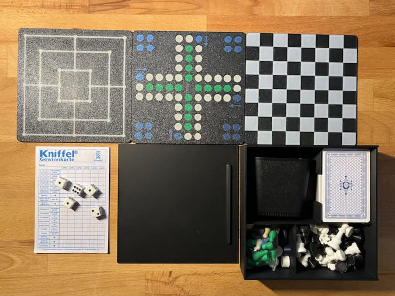 5-in-1 Portable Board Game Box Selection by CasPrints - MakerWorld