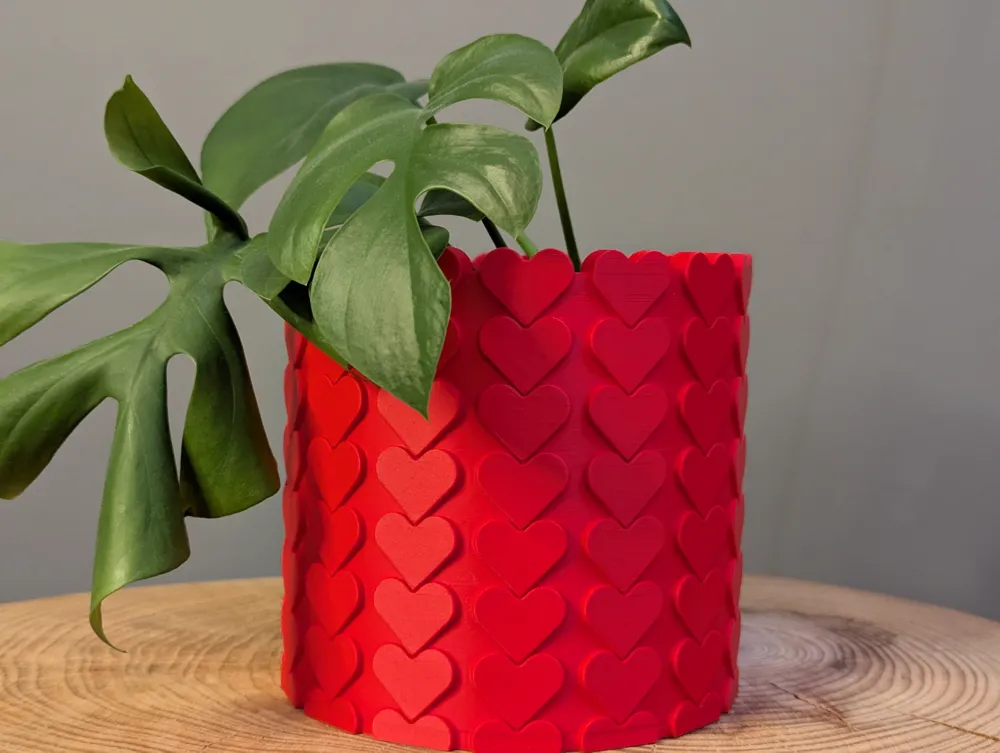 Valentines Day Heart Planter Minimal by Tassos Stathakis - MakerWorld