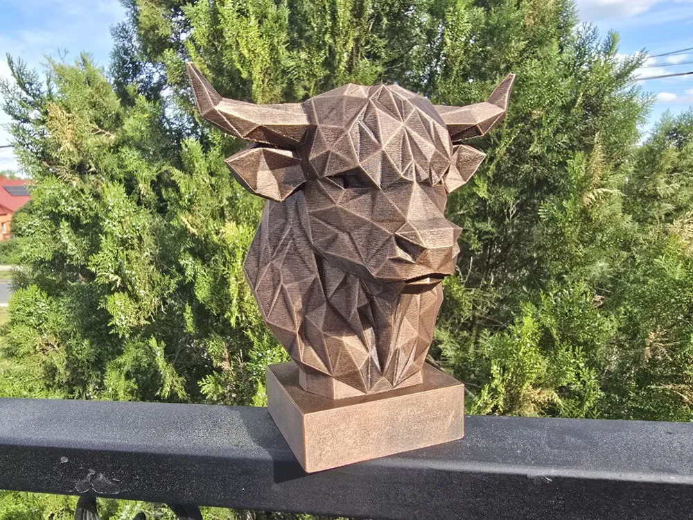 HIGHLAND COW BUST LOW POLY by 3DFarmer MakerWorld: Download Free 3D Models