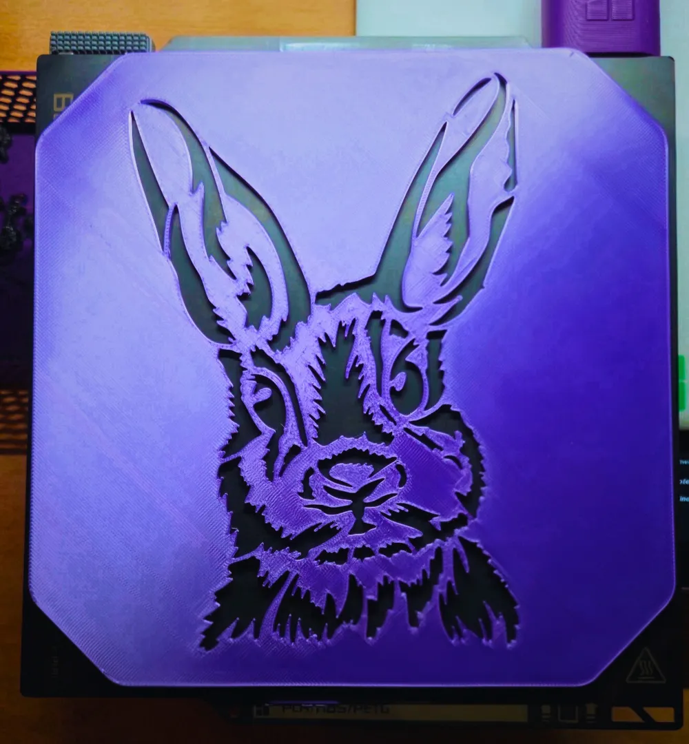 Rabbit Head Stencil – Easter Animal Wall Art - Free 3D Print Model ...
