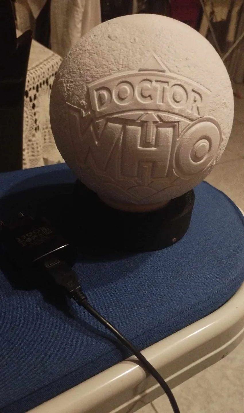 doctor who moon lamp lithophane led kit 001 - Free 3D Print Model ...