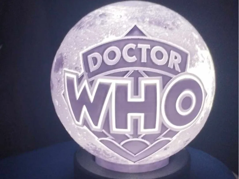 doctor who moon lamp lithophane led kit 001 - Free 3D Print Model ...