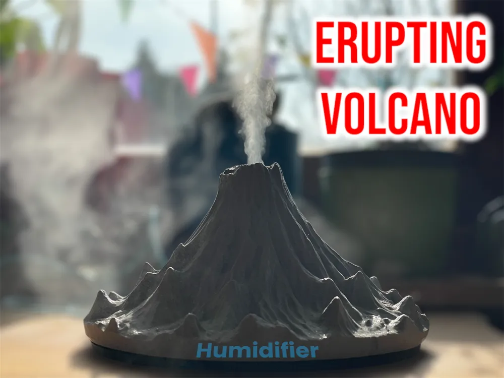Erupting Volcano Humidifier by gadjet MakerWorld: Download Free 3D Models