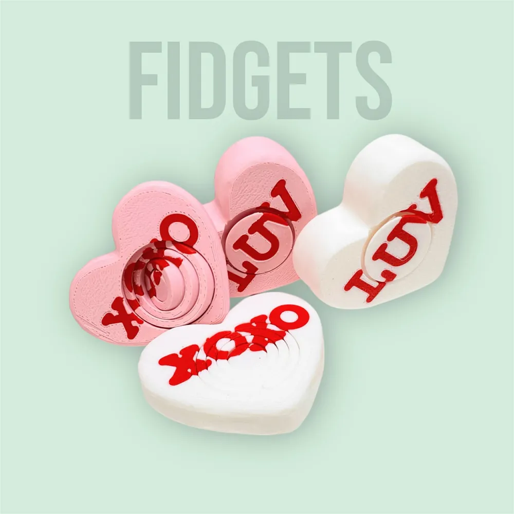 Conversation Heart Fidget Spinner Gyro Customize - Free 3D Print Model ...