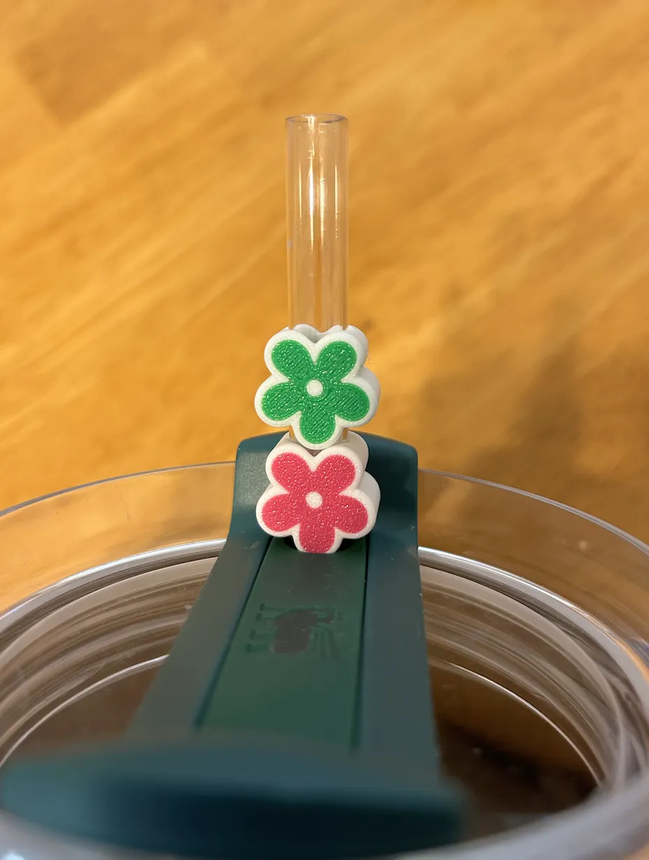 Flower Stanley Straw Topper 10mm - Free 3D Print Model - MakerWorld