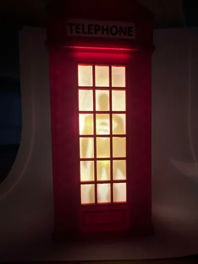 Telephone booth light box (ft. Superman) by Bero - MakerWorld