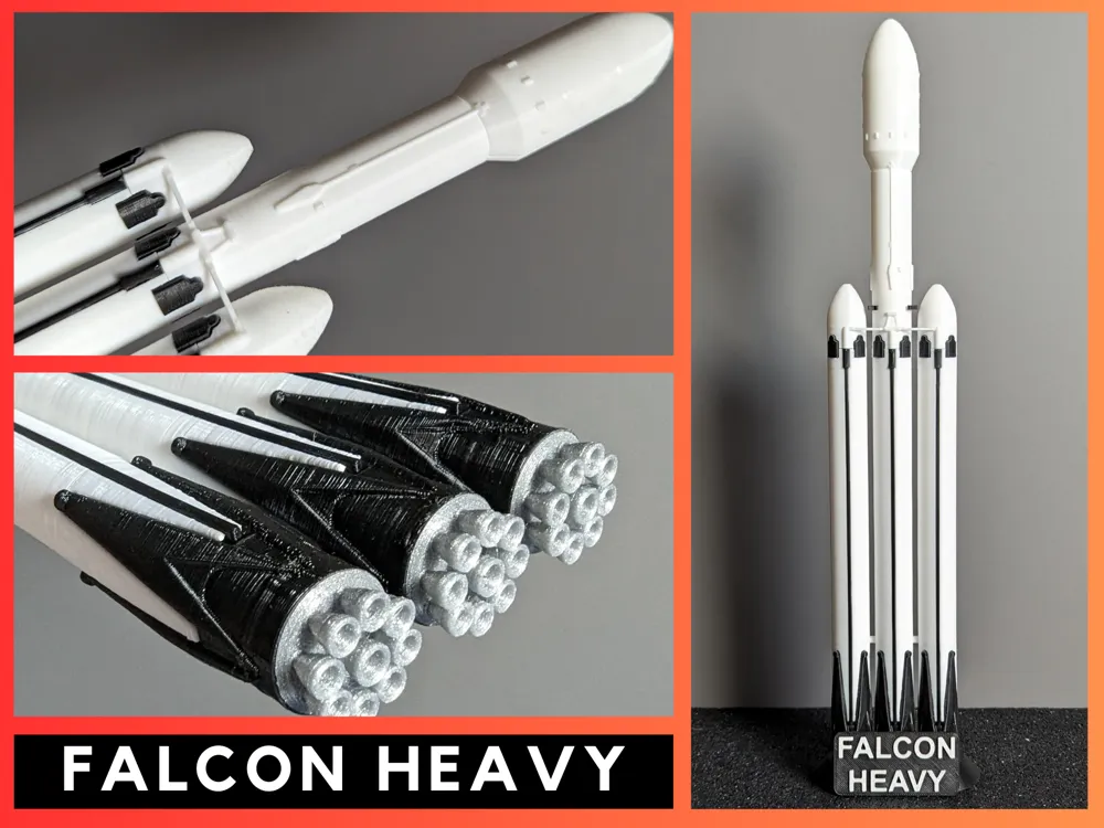 Falcon Heavy - Free 3D Print Model - MakerWorld