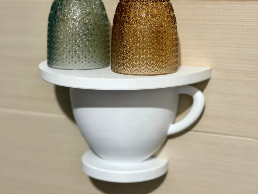 "Coffee Time" Coffee Cup Shelf - Free 3D Print Model - MakerWorld
