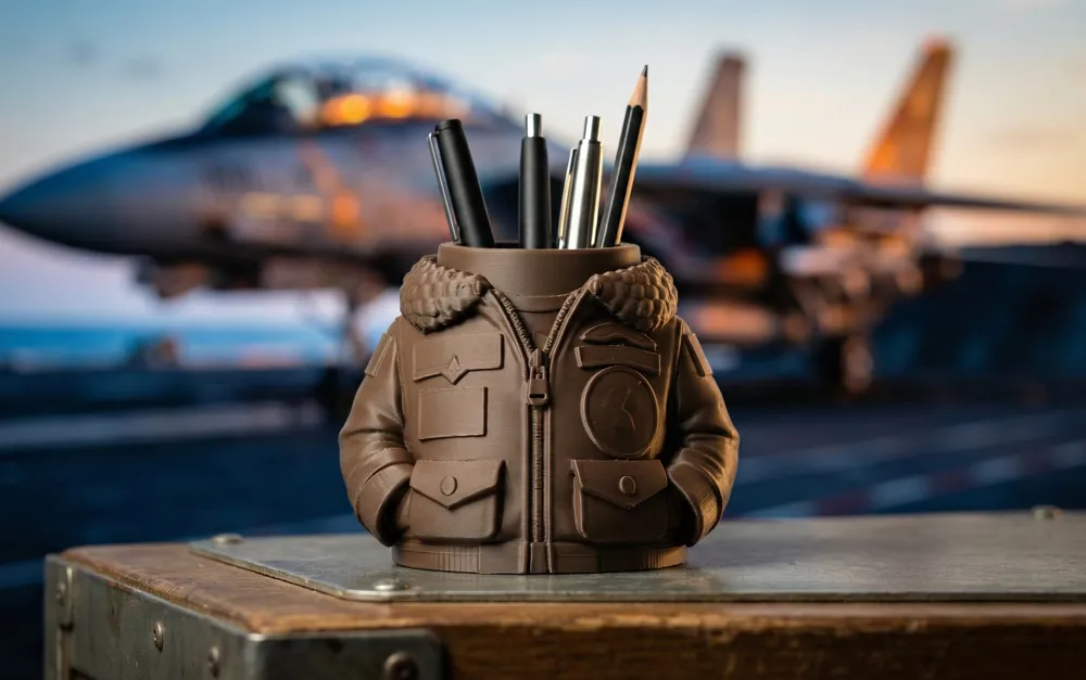Aviation Jacket Pen Holder – Pilot Desk Organizer - Free 3D Print Model ...