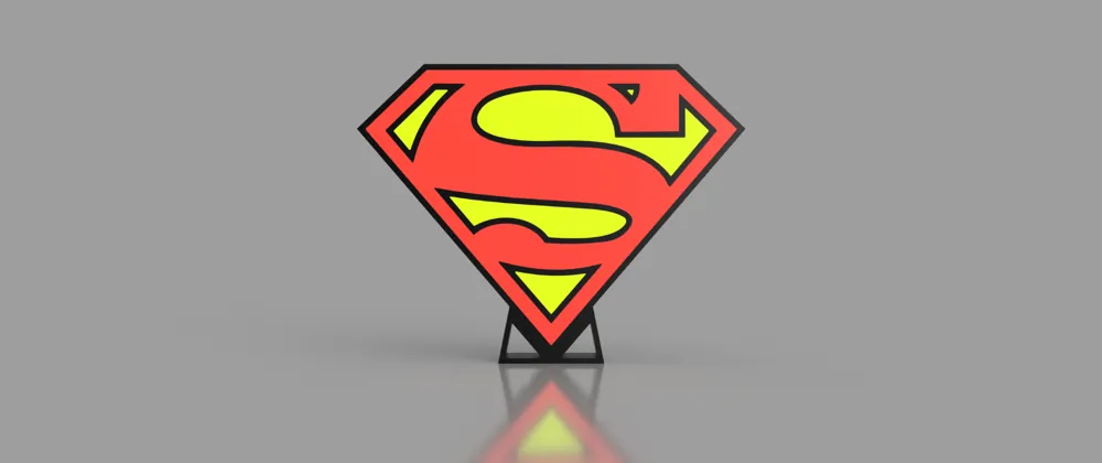 Superman LED Lamp - 3D Printed, Bright, Customizable Colors, Ideal Gift ...