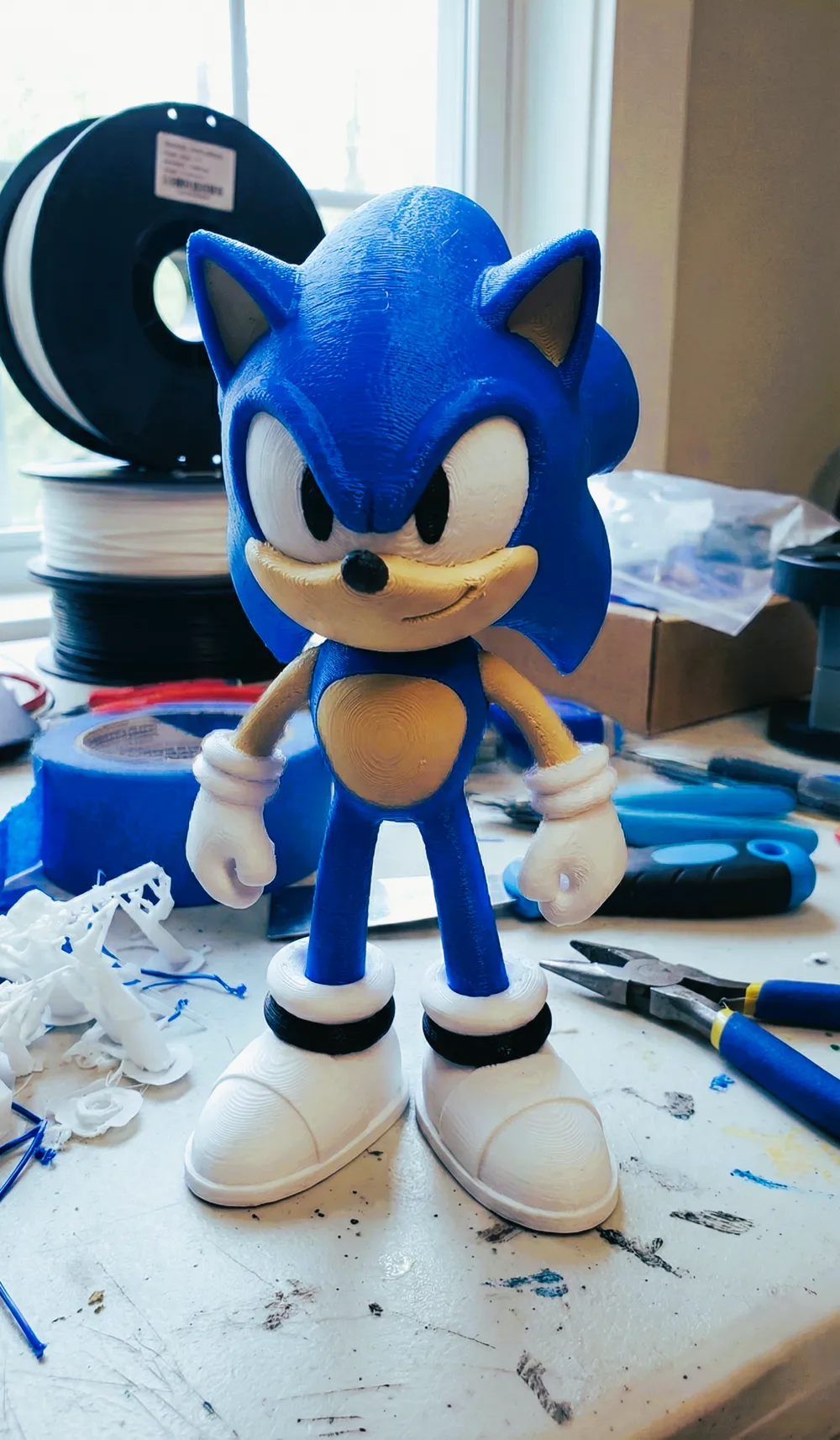 Sonic the Hedgehog - Cute Sonic Figure - Free 3D Print Model - MakerWorld