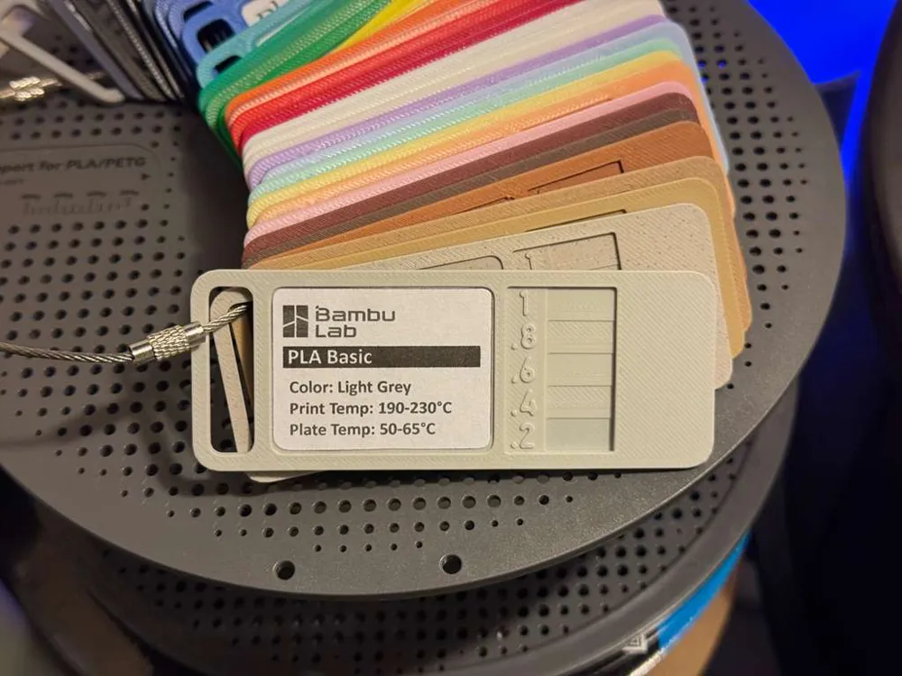 Filament Sample Card by LP MakerWorld: Download Free 3D Models