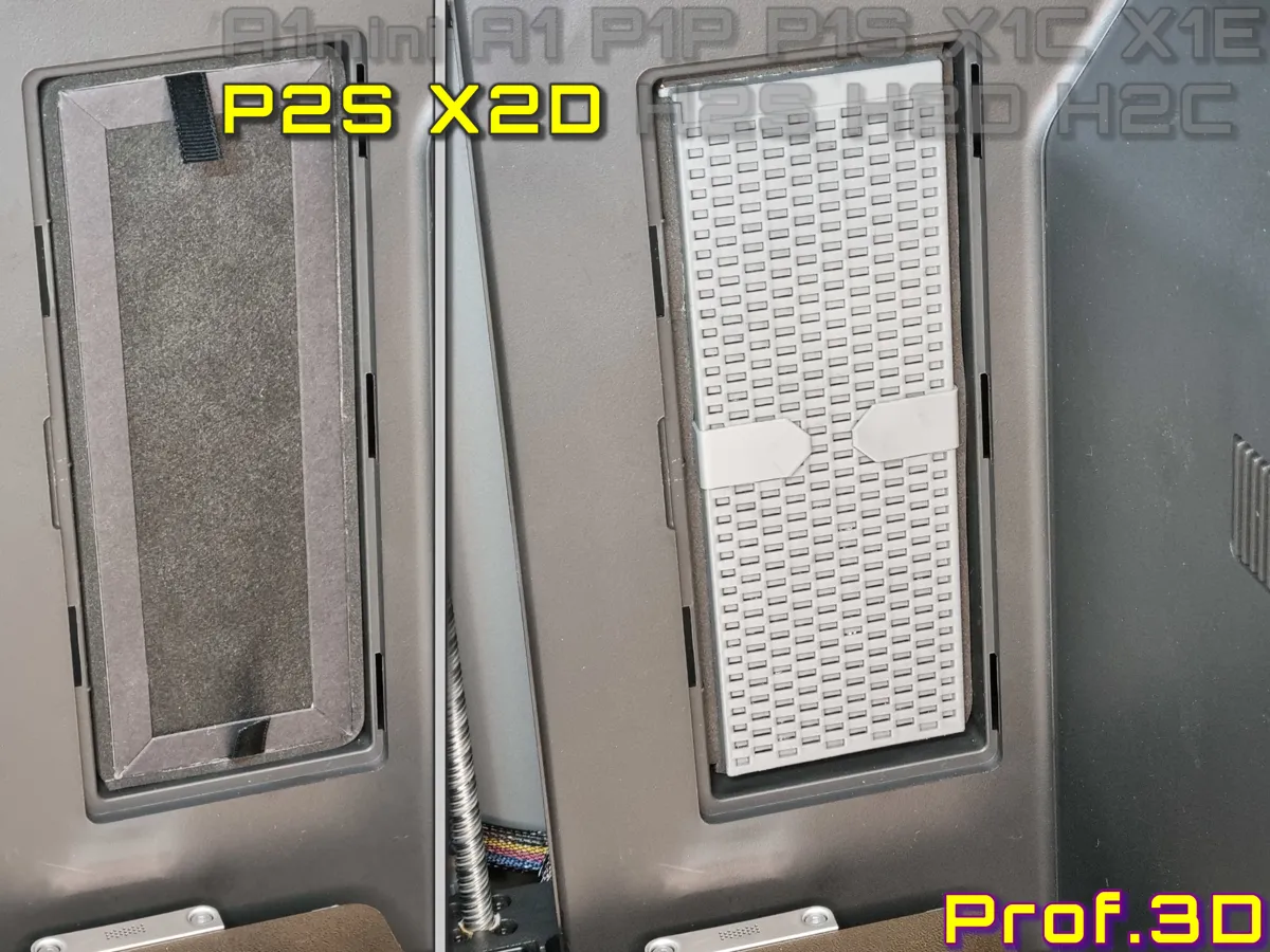 X2D And P2S Activated Carbon Filter ⧸ Perfect Fit - Free 3D Print Model ...