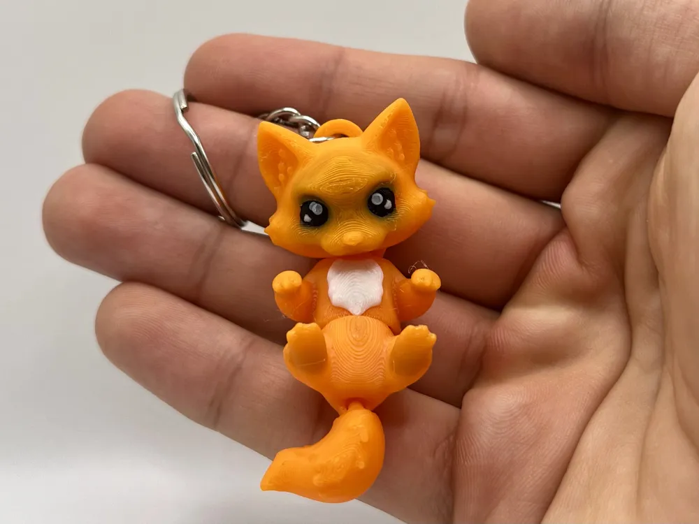 Fox - Articulated & Keychain - Free 3D Print Model - MakerWorld