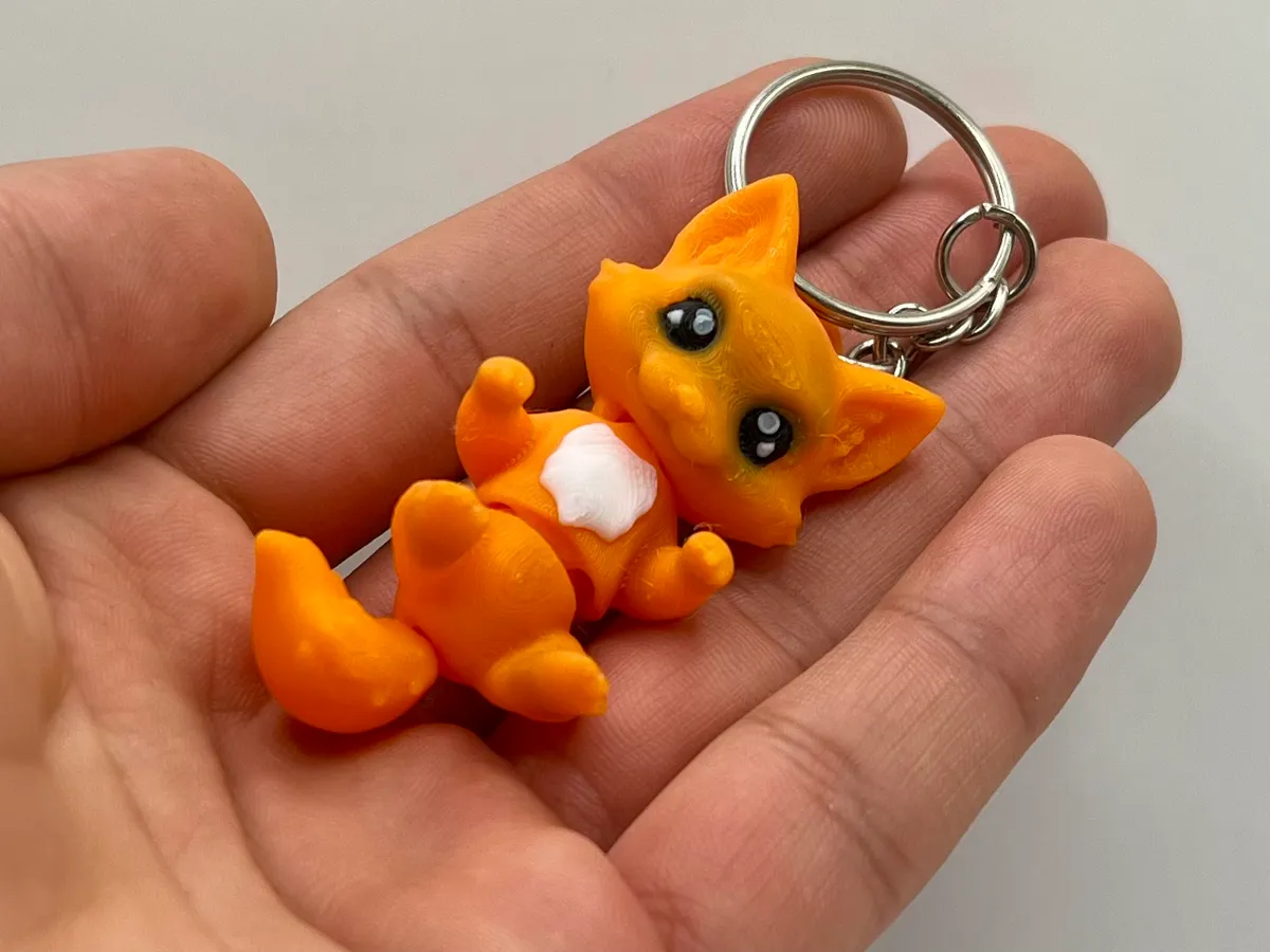 Fox - Articulated & Keychain - Free 3D Print Model - MakerWorld