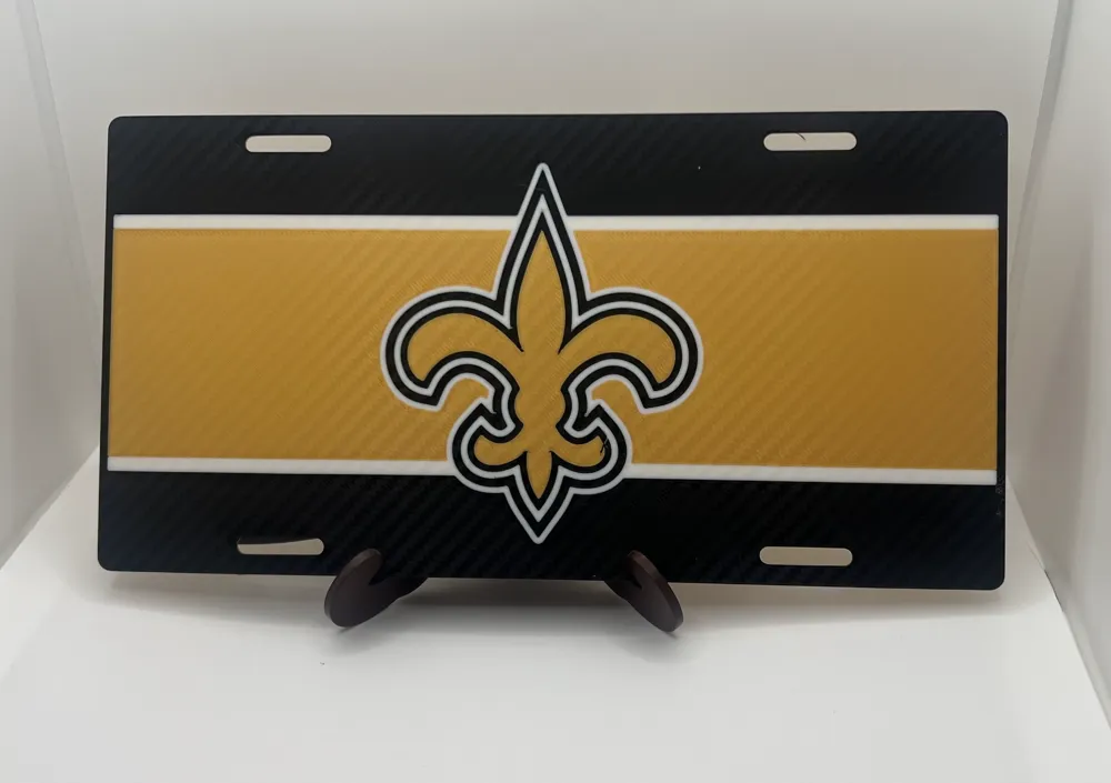 NFL球队车牌——新奥尔良圣徒 来自 Jandaa MakerWorld：免费下载 3D 模型