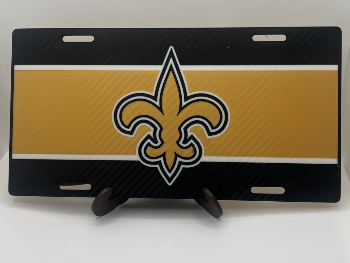 NFL球队车牌——新奥尔良圣徒 来自 Jandaa MakerWorld：免费下载 3D 模型