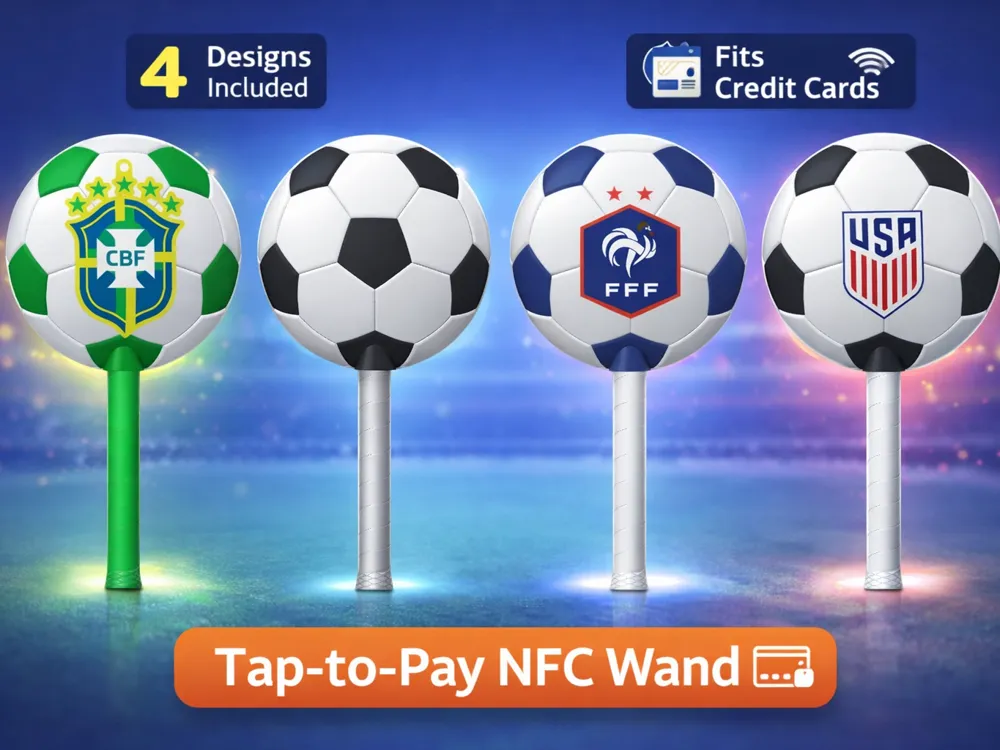 Tap-to-Pay Soccer Ball Wands World Cup credit card - Free 3D Print ...