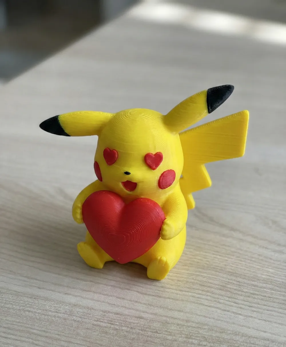 Pikachu in love for Valentine's day - Free 3D Print Model - MakerWorld