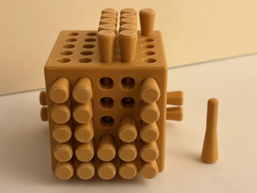 Peg-in-Cube Puzzle - Free 3D Print Model - MakerWorld