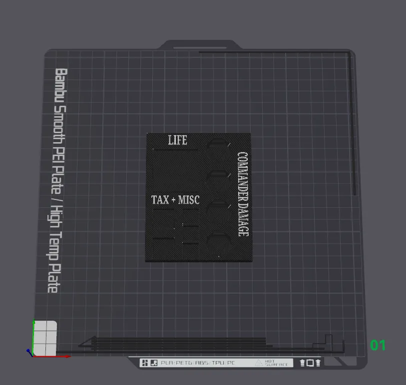 MTG Commander / EDH Tray - Compact Remixed by TheMakerSphere - MakerWorld